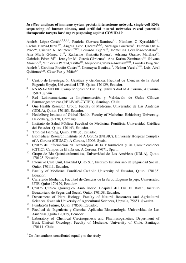 (PDF) In Silico Analyses of Immune System Protein Interactome Network ...