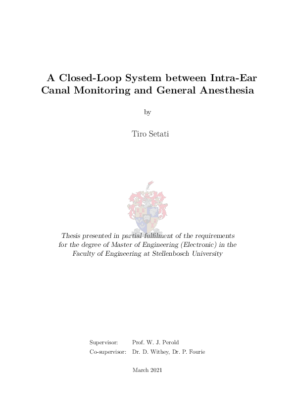 (PDF) A Closed Loop System Between Intra Ear Canal Monitoring and ...