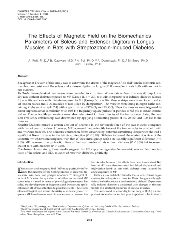 (PDF) The Effects of Magnetic Field on the Biomechanics Parameters of ...