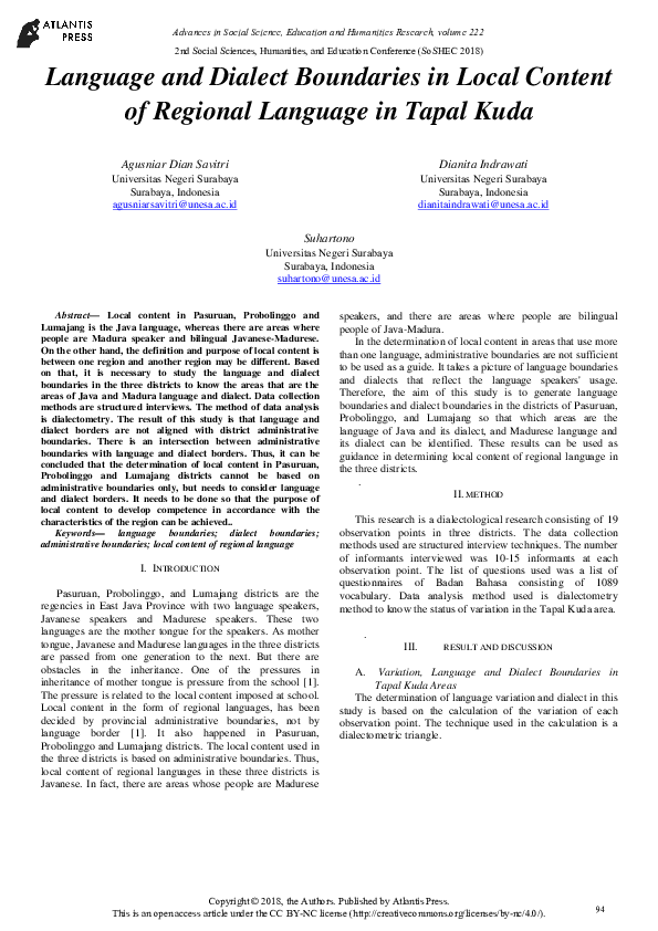 (PDF) Language and Dialect Boundaries in Local Content of Regional ...