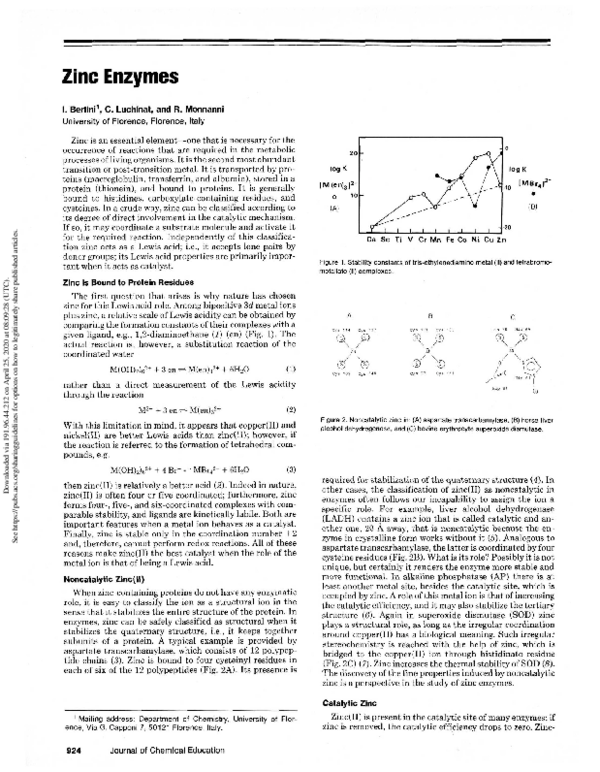 (PDF) Zinc enzymes