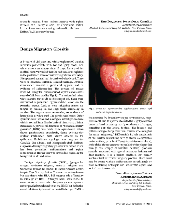 (PDF) Benign migratory glossitis