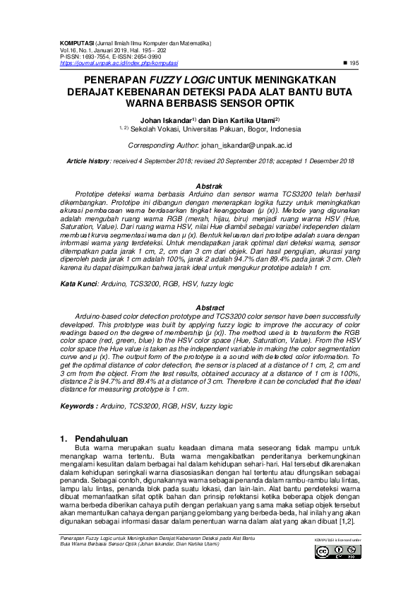 (PDF) Penerapan Fuzzy Logic Untuk Meningkatkan Derajat Kebenaran ...