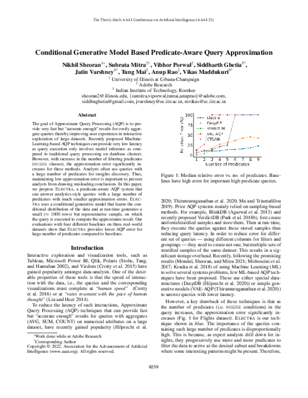 (PDF) Conditional Generative Model Based Predicate-Aware Query Approximation