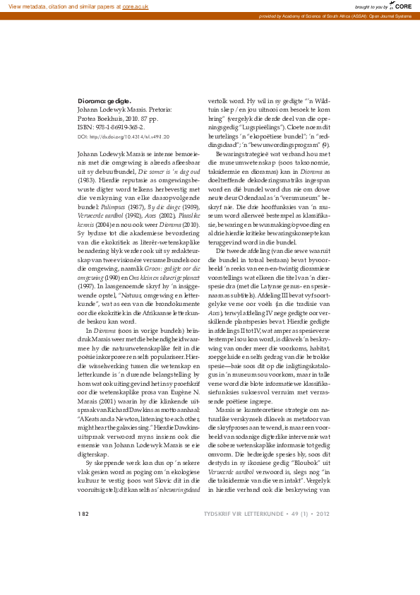 (PDF) Diorama: gedigte