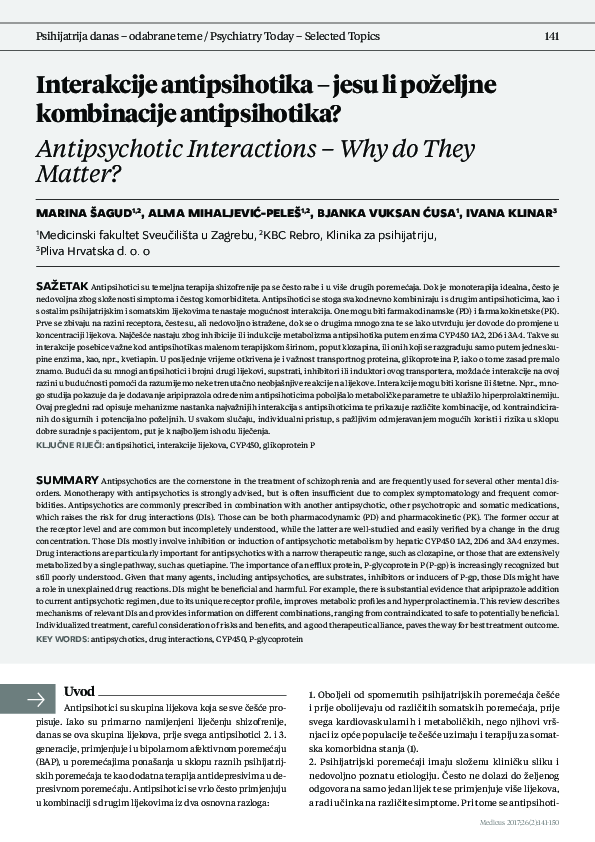 (PDF) Antipsychotic Interactions – Why do They Matter?