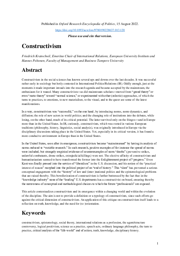 (PDF) Constructivism