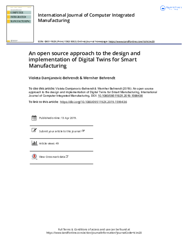 (PDF) An open source approach to the design and implementation of Digital Twins for Smart ...