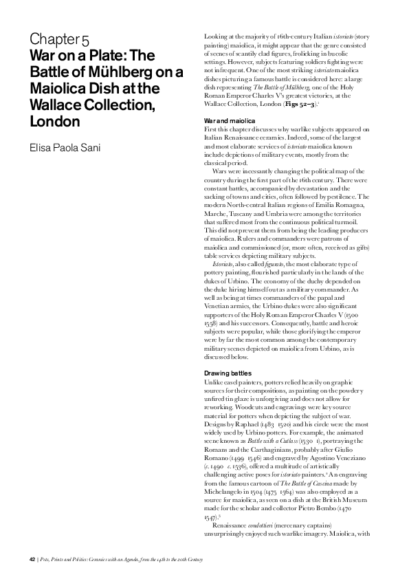 (PDF) War on a Plate: The Battle of Muhlberg on a Maiolica Dish at the ...