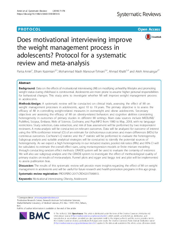 (PDF) Does motivational interviewing improve the weight management ...