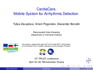 (PDF) CardiaCare. Mobile System for Arrhythmia Detection | Alexander Borodin - Academia.edu