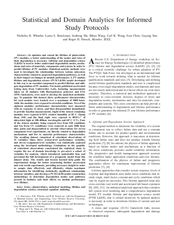 (PDF) Statistical and domain analytics for informed study protocols