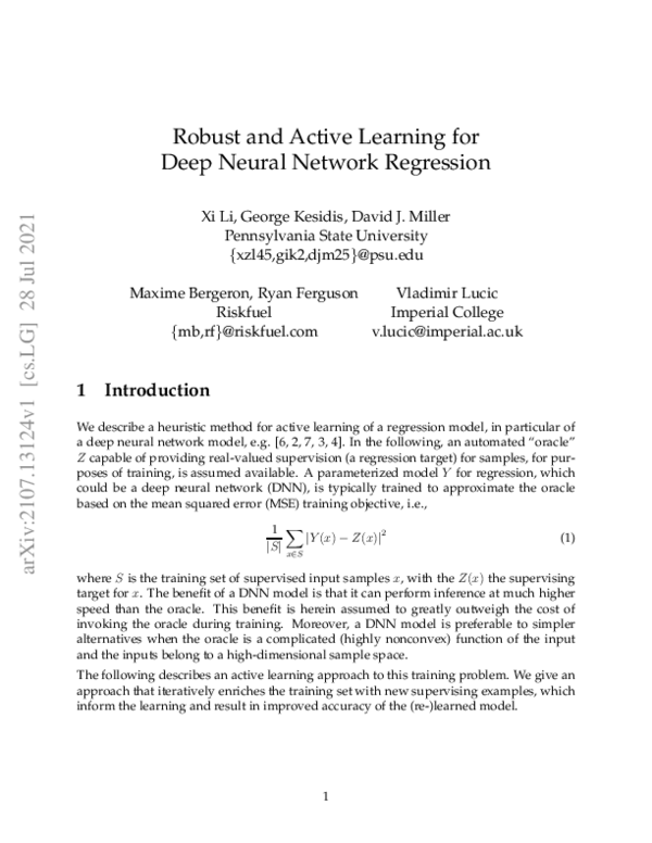 (PDF) Robust and Active Learning for Deep Neural Network Regression