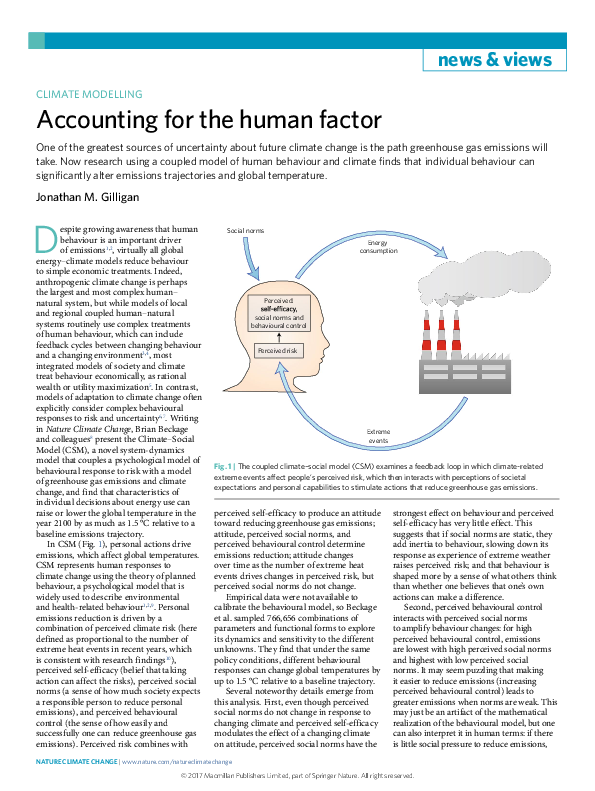 (PDF) Accounting for the human factor