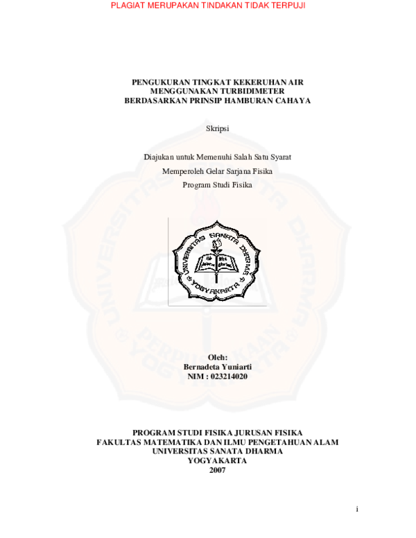 (PDF) Pengukuran tingkat kekeruhan air menggunakan turbidimeter ...