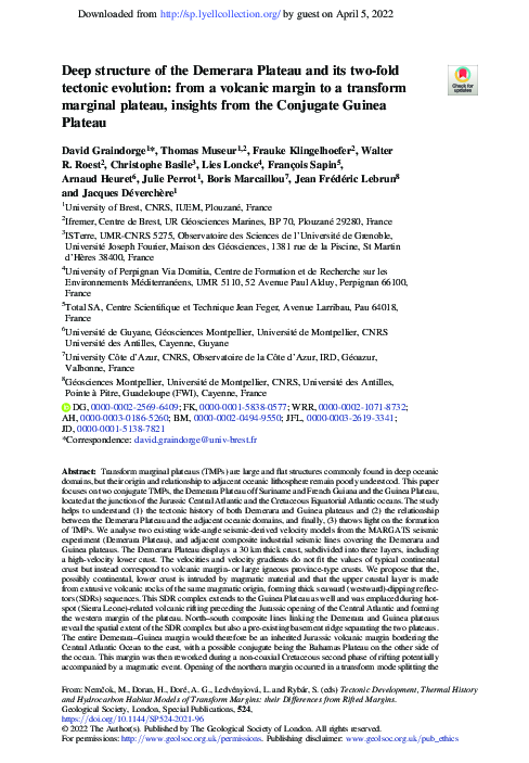 (PDF) Deep structure of the Demerara Plateau and its two-fold tectonic ...