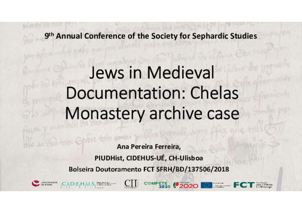 (PDF) Jews in Medieval Documentation: Chelas Monastery archive case