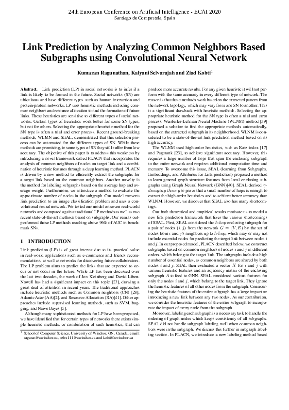 Pdf Link Prediction By Analyzing Common Neighbors Based Subgraphs