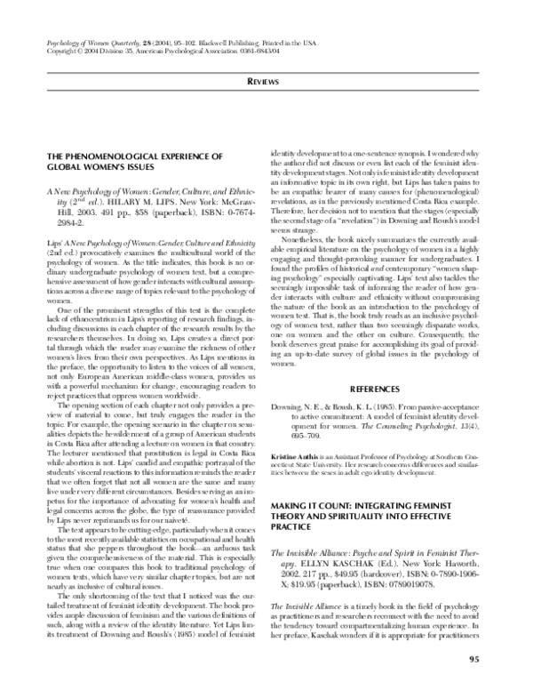 (PDF) A Map For The Journey: Feminist Empowerment Therapy | Deborah ...