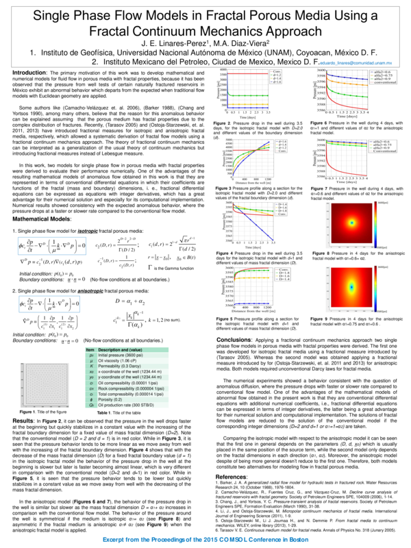 (PDF) Single Phase Flow Models In Fractal Porous Media Using A ...