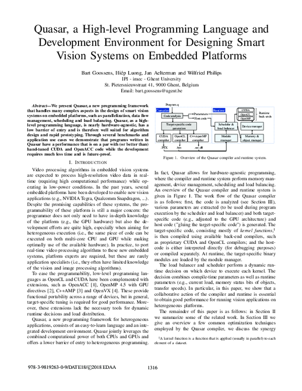 (PDF) Quasar, a high-level programming language and development environment for designing smart ...