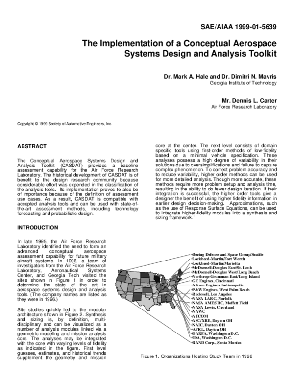 (PDF) The Implementation of a Conceptual Aerospace Systems Design and ...