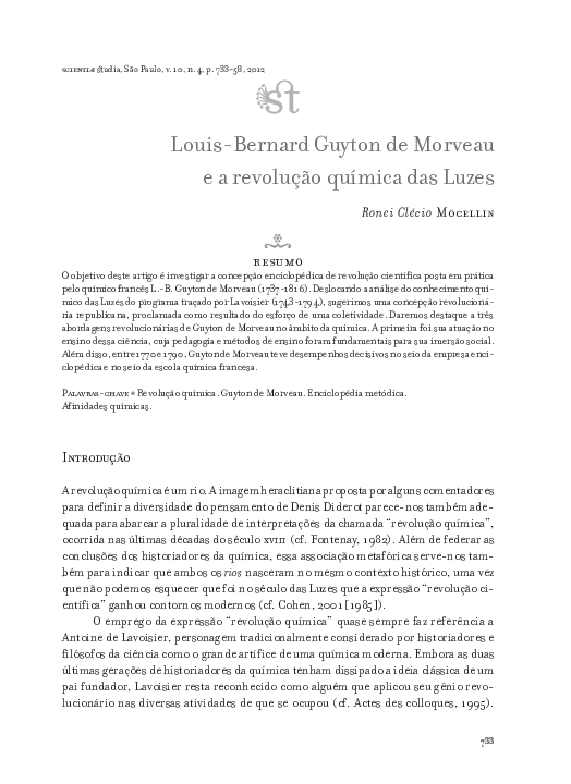 (PDF) Louis-Bernard Guyton de Morveau e a revolução química das Luzes