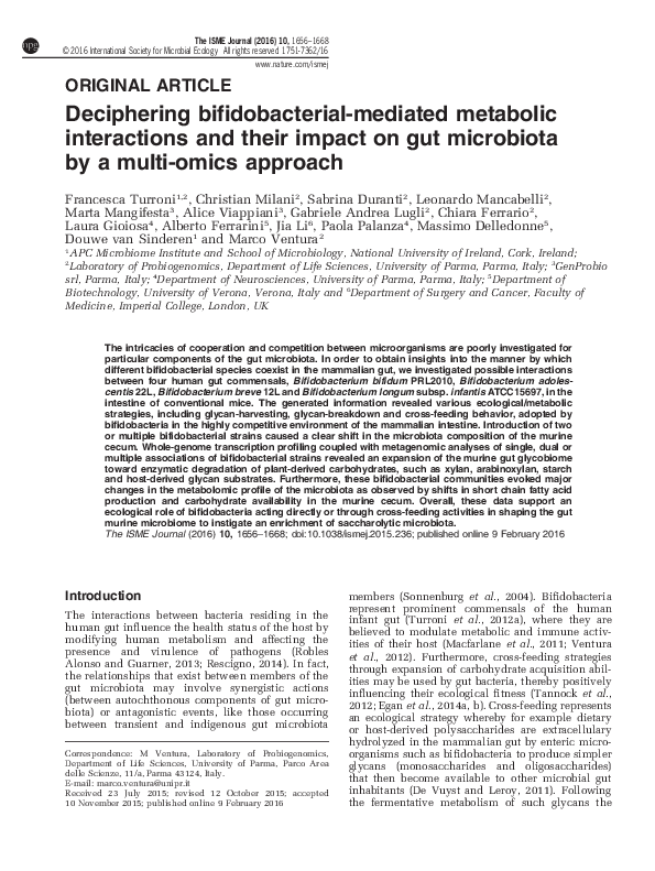 (PDF) Deciphering bifidobacterial-mediated metabolic interactions and ...