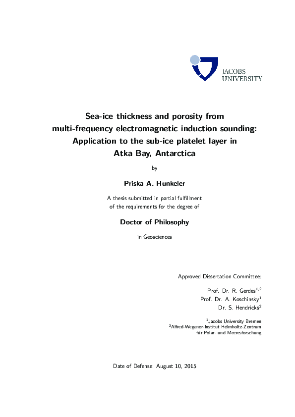 (PDF) Sea-ice thickness and porosity from multi-frequency ...