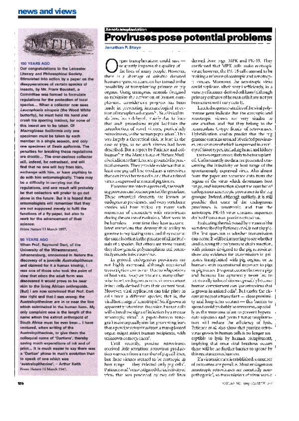 (PDF) Proviruses pose potential problems