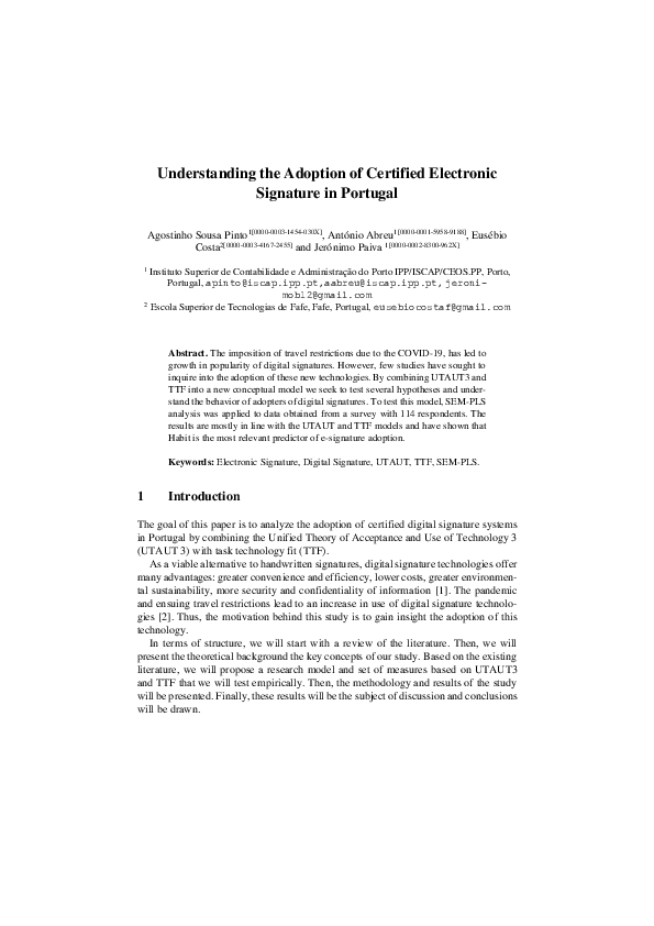 (PDF) Understanding the Adoption of Certified Electronic Signature in ...