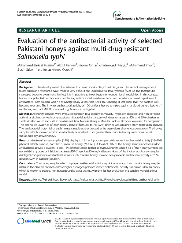 Pdf Evaluation Of Antibacterial Activity Of Selected Medicinal Plant
