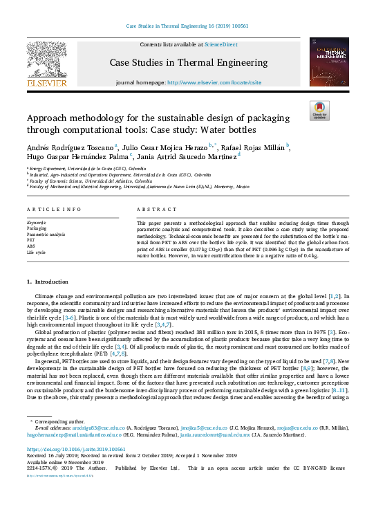 (PDF) Approach methodology for the sustainable design of packaging ...