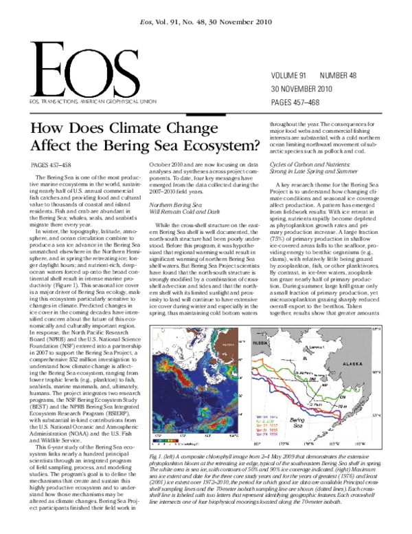 (PDF) How Does Climate Change Affect the Bering Sea Ecosystem?