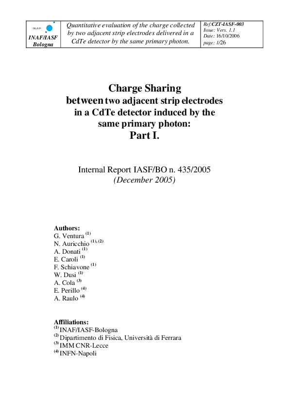 (PDF) Charge sharing between two adjacent strip electrodes in a CdTe detector induced by the ...