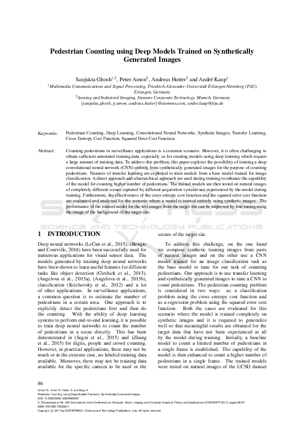 Pdf Pedestrian Counting Using Deep Models Trained On Synthetically