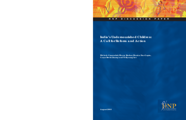 (PDF) India's Undernourished Children | Meera Shekar - Academia.edu