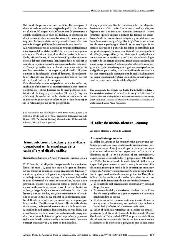 (PDF) Transposiciones didácticas y aprendizaje operacional en la enseñanza de la caligrafía y el ...