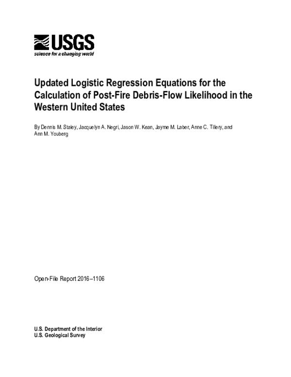 Pdf Updated Logistic Regression Equations For The Calculation Of Post