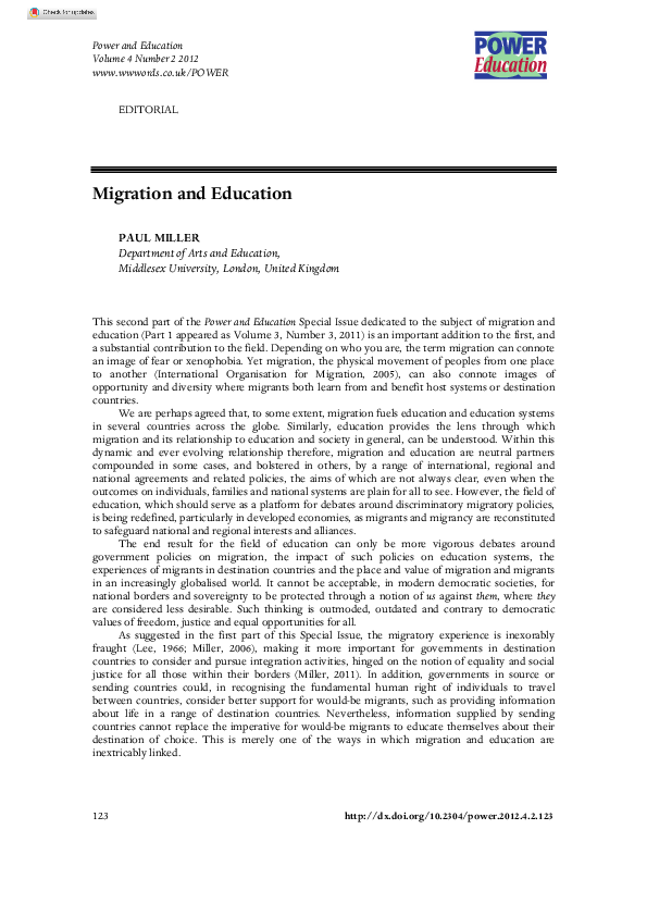 (PDF) Editorial. Migration and Education - Part 2
