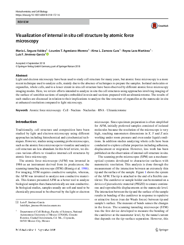 (PDF) Visualization of internal in situ cell structure by atomic force ...