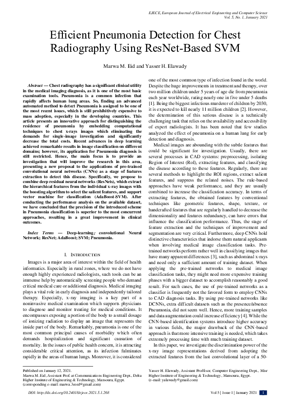 (PDF) Efficient Pneumonia Detection for Chest Radiography Using ResNet ...
