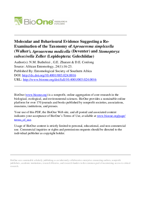 (PDF) Molecular and Behavioural Evidence Suggesting a Re-Examination of ...