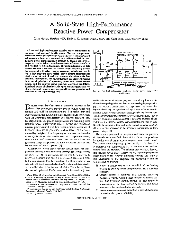 (PDF) A solid-state high-performance reactive-power compensator