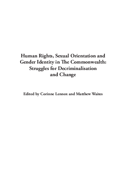 (PDF) Human Rights, Sexual Orientation and Gender Identity in the ...