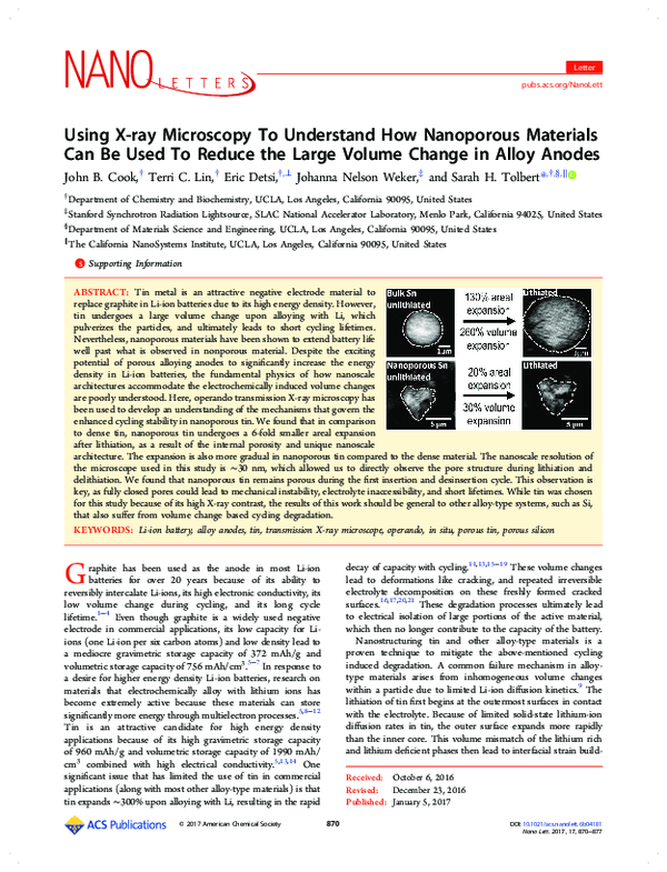 (PDF) Using X-ray microscopy to understand how nanoporous materials can be used to reduce the ...