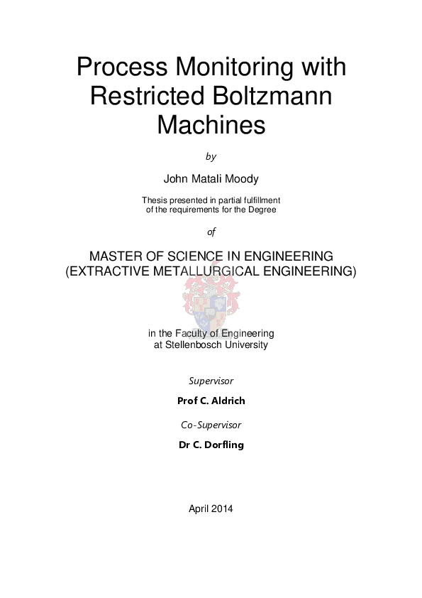 (PDF) Process monitoring with restricted Boltzmann machines