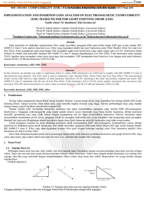 (PDF) Implementasi Dan Analisis Insertion Loss Filter Berbasis ...