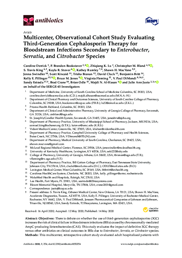 (PDF) Multicenter, Observational Cohort Study Evaluating Third-Generation Cephalosporin Therapy ...