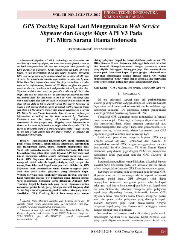 (PDF) GPS Tracking Kapal Laut Menggunakan Web Service Skywave dan Google Maps API V3 Pada PT ...
